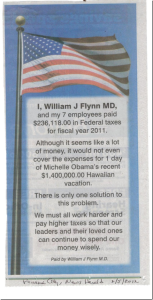 MoreMonmouthMusings » Blog Archive » A word from Dr. William J. Flynn, MD